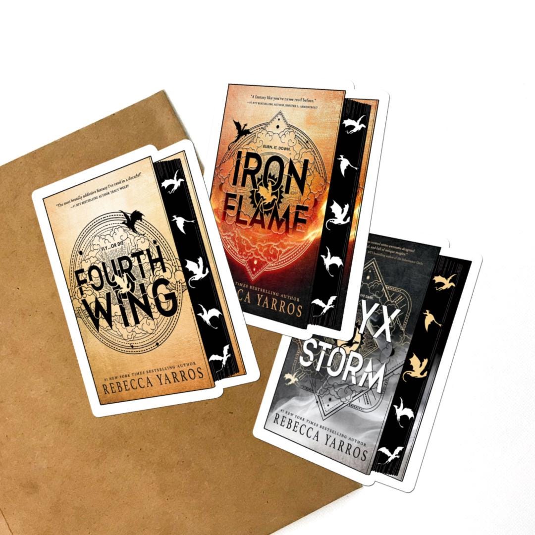 Fourth Wing Book Sticker - Etsy