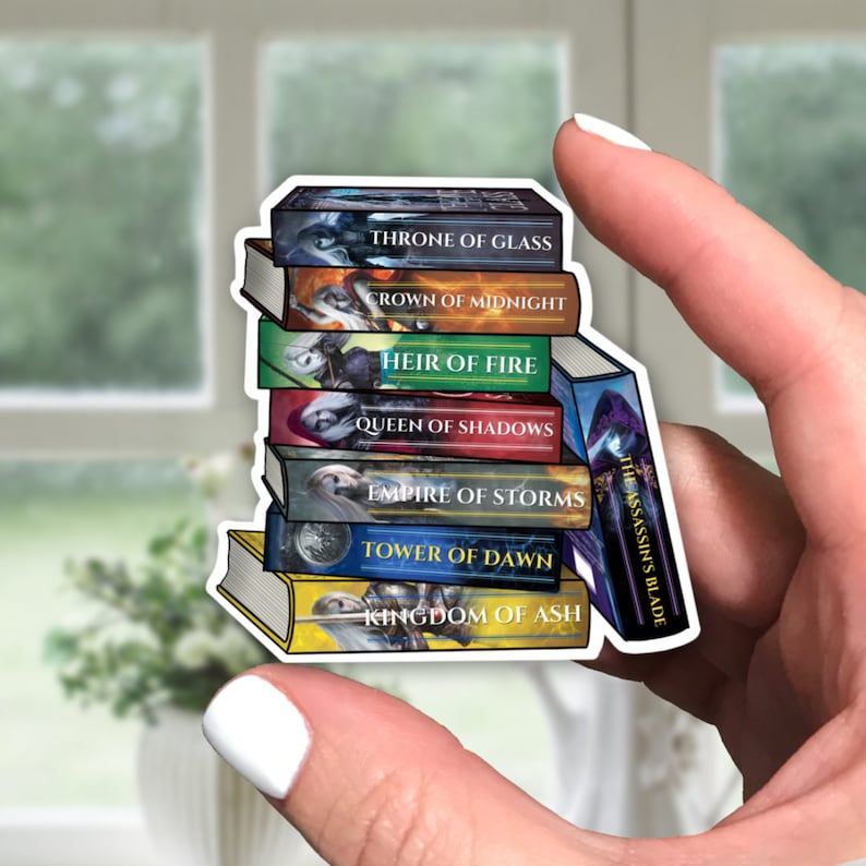 TOG Book Stack Sticker Throne of Glass Series - Etsy