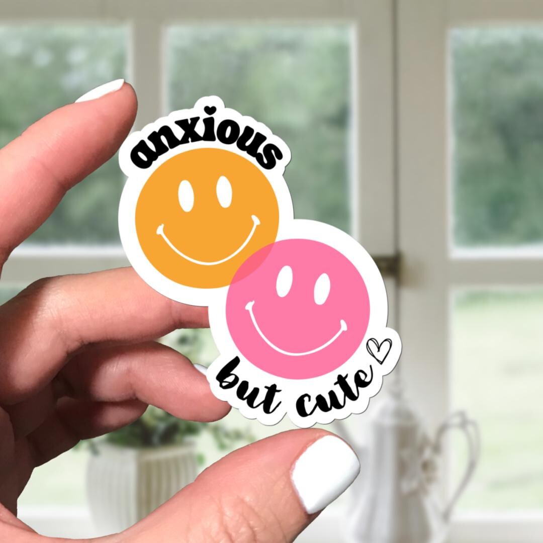 Anxious but Cute Sticker - Etsy