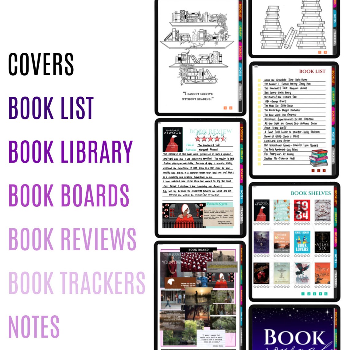 ACOTAR Inspired Book Journal, Digital Planning, Goodnotes Planner - Etsy