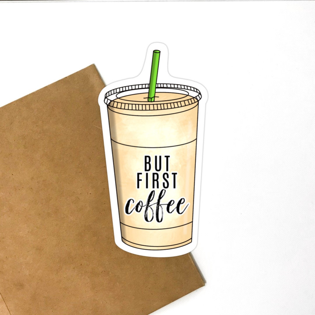 But First Coffee Vinyl Sticker - Etsy.de