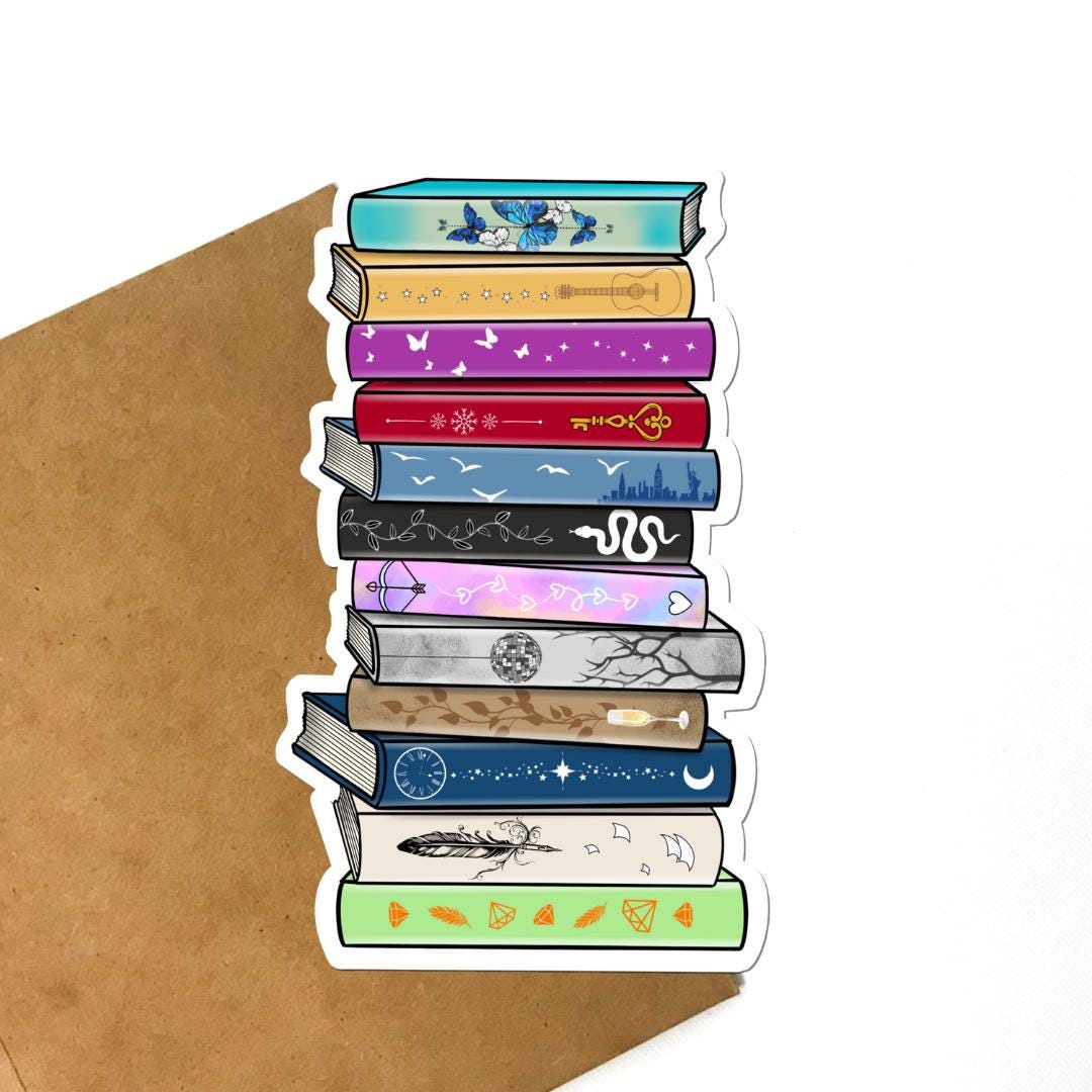 Album Eras Book Stack Sticker, Waterproof Laptop Kindle Decal - Etsy