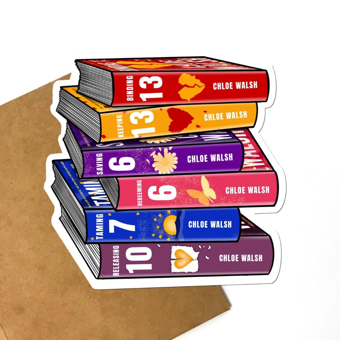 Binding 13 Book Stack Sticker - Etsy
