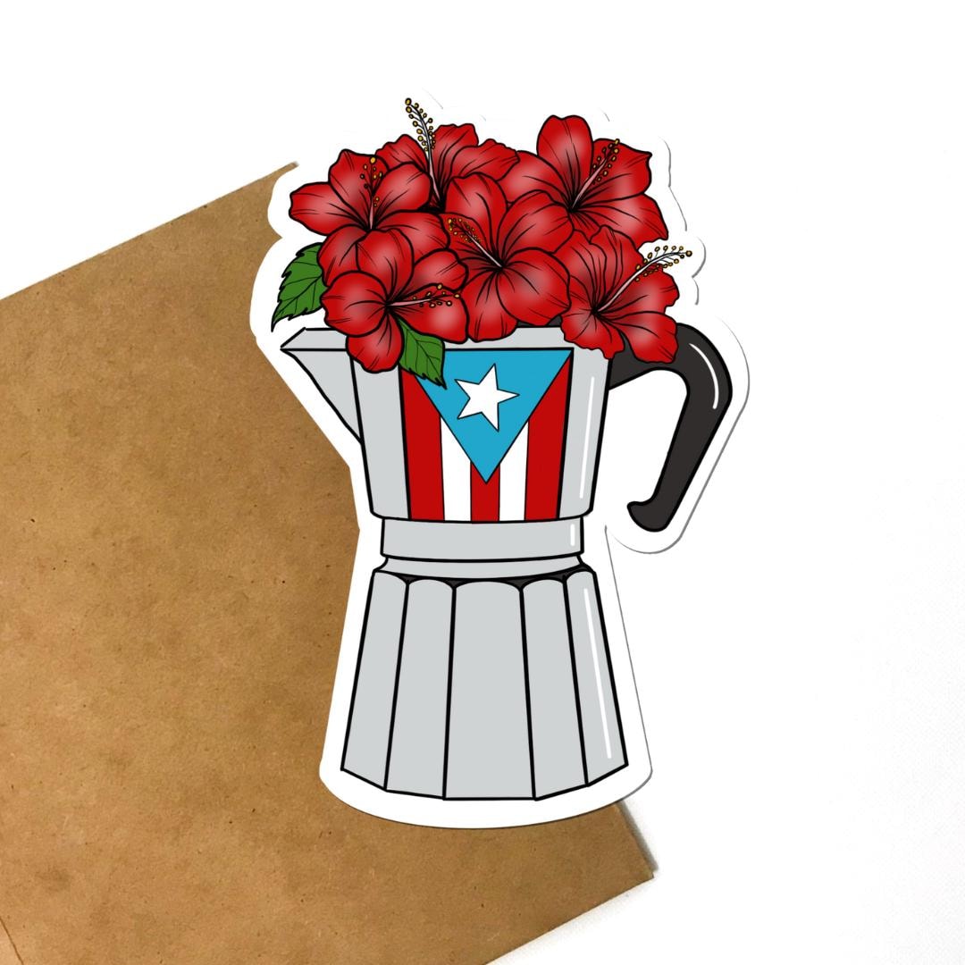 Puerto Rico Coffee Sticker - Etsy