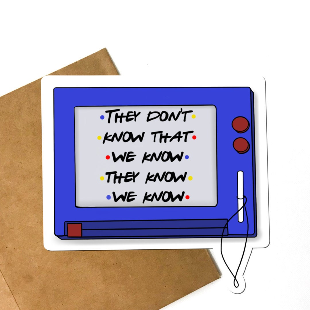 Friends Etch a Sketch Sticker - Etsy UK