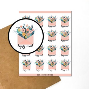 Happy Mail Sticker Sheet - Etsy
