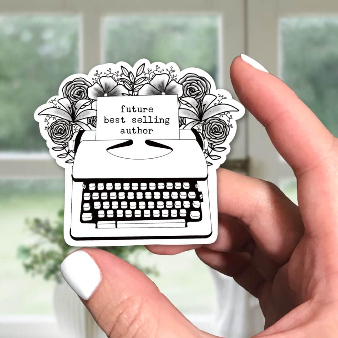 Typewriter Vinyl Sticker Future Best Selling Author | Etsy