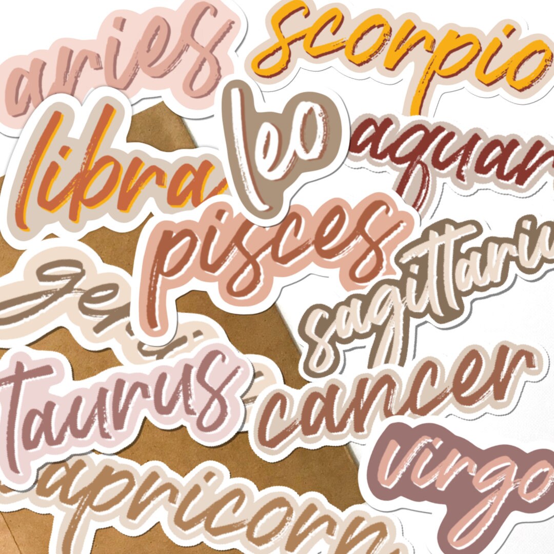 Zodiac Sign Sticker, Astrology - Etsy