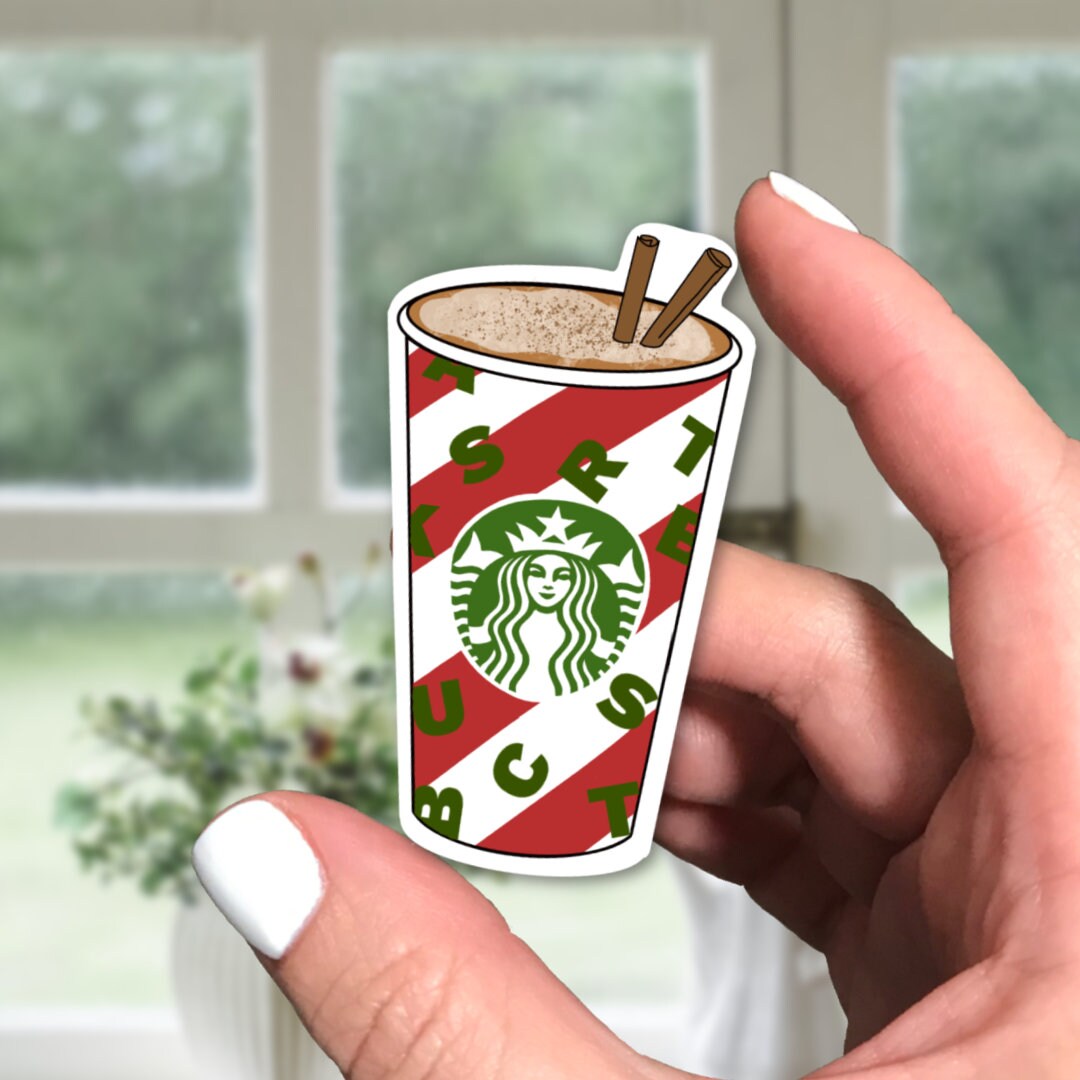 Christmas Starbucks Cup Vinyl Sticker | Etsy