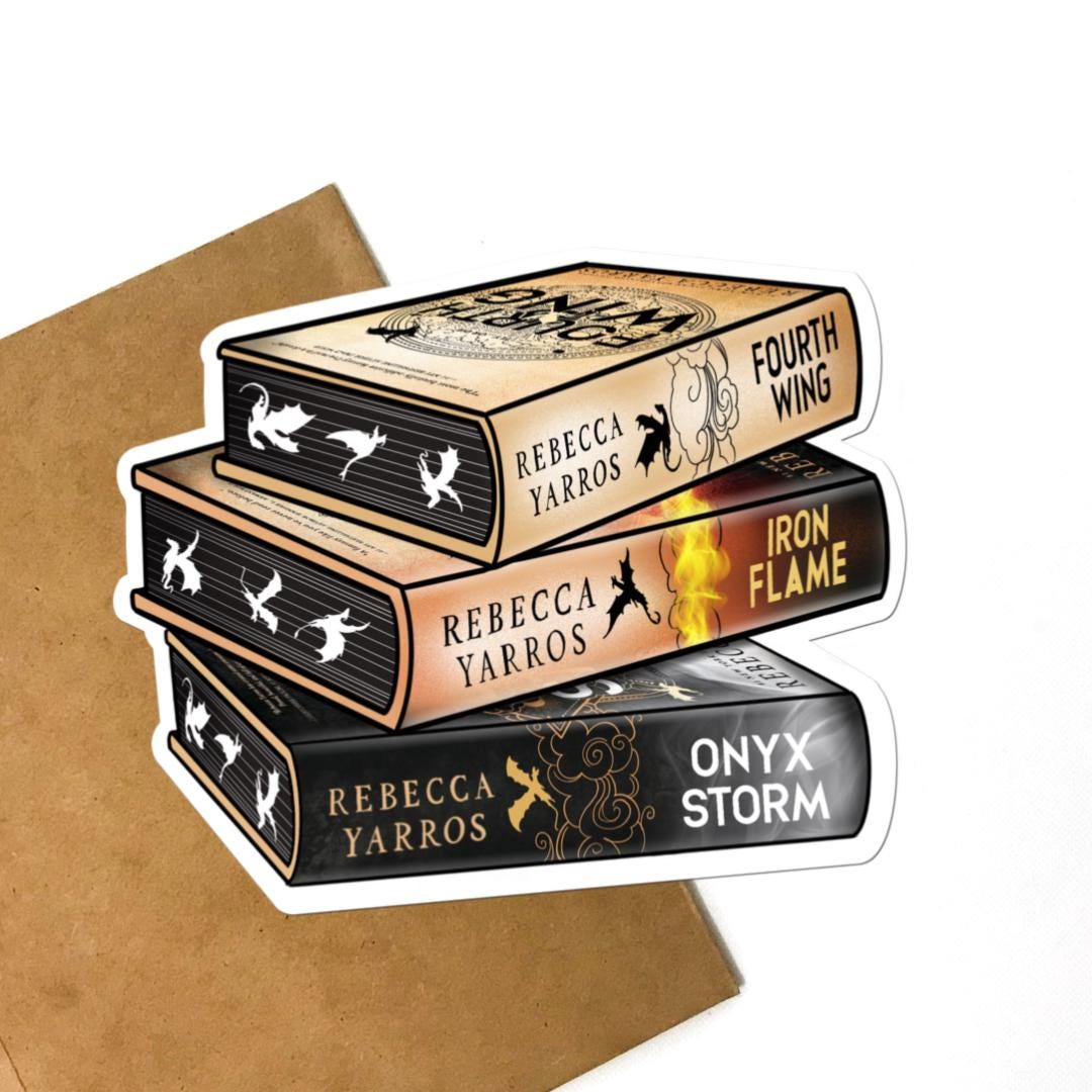 Fourth Wing Book Stack Sticker, the Empyrean - Etsy