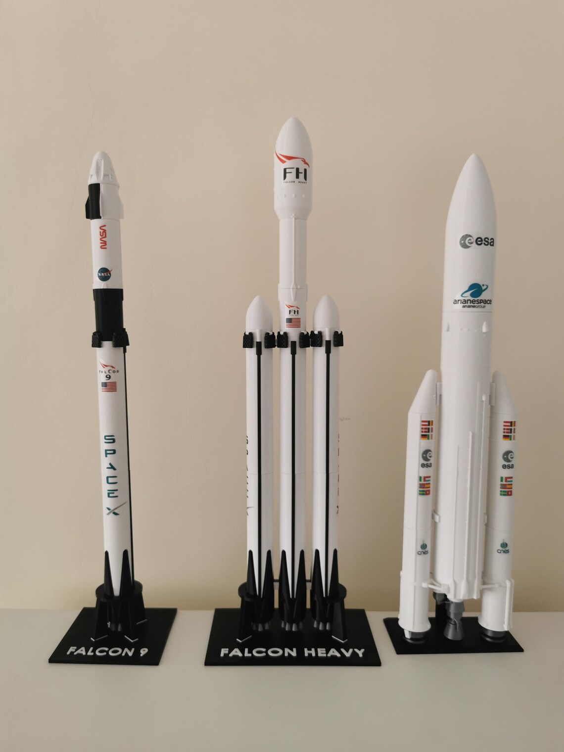 Spacex Falcon Heavy 1:144 Scale 48cm 480mm 19inch Display Model ...