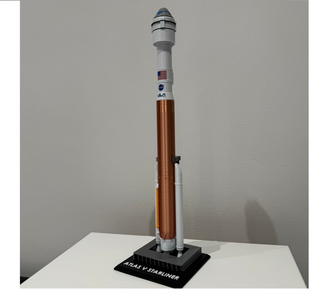 Atlas V Starliner Boeing CST-100 ULA NASA 76 100 144 Scale Model Rocket ...