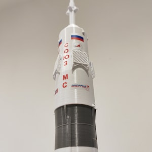 Soyuz 2.1a MS-23 Russian Rocket Model Display Spacecraft Assembled ...