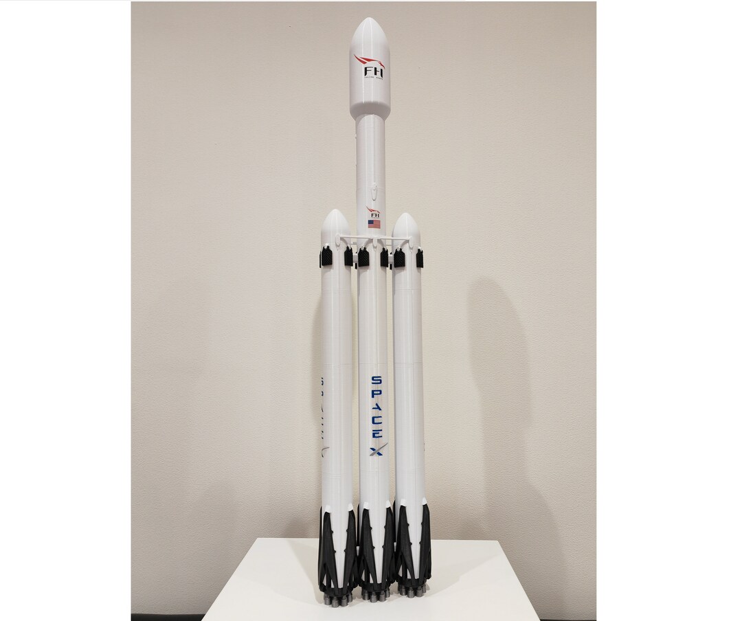 Spacex Falcon Heavy 1:100 Scale 70cm 700mm 28inch Display Model ...
