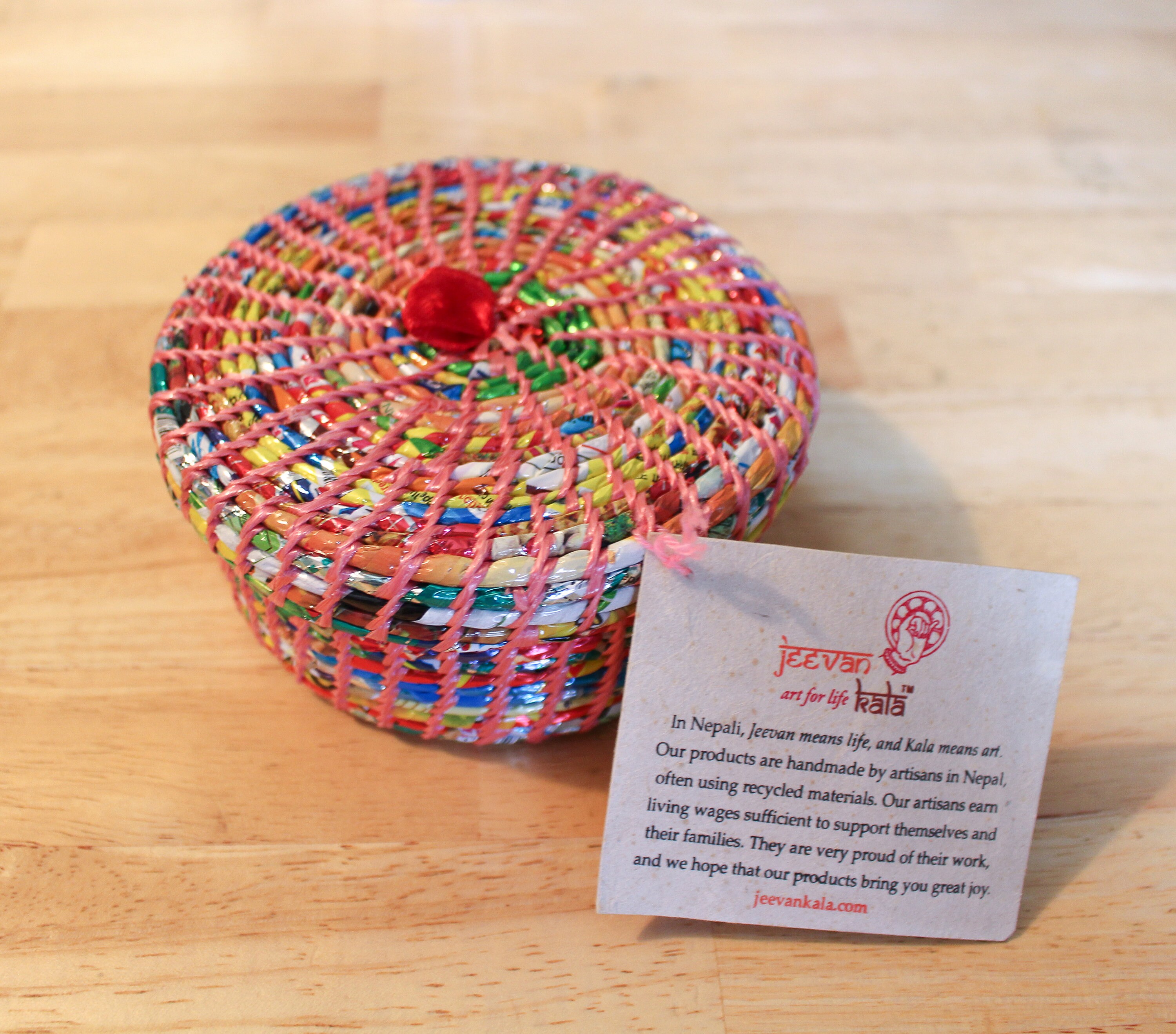 Woven Coasters From Recycled Plastic - Set of 6 Recycled Plastic ...