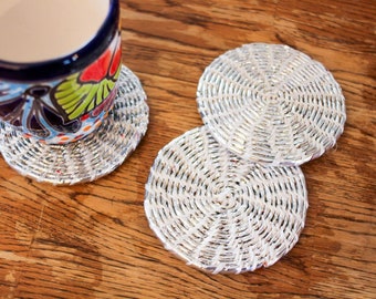 Reduce REUSE Recycle Plarn Coasters Made From Plastic Bags to - Etsy