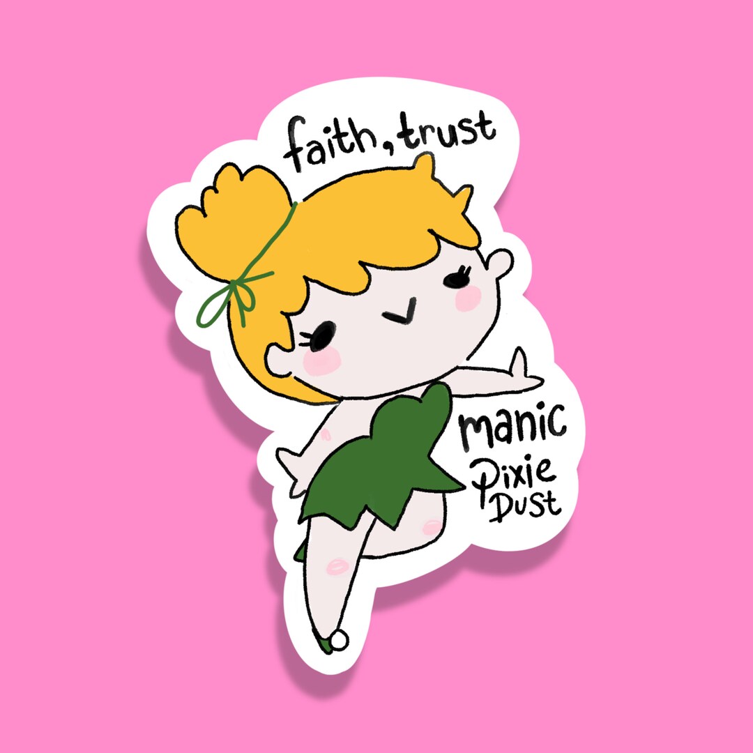 Tinkerbell Fairy Holographic Vinyl Sticker Peter Pan Pixie - Etsy