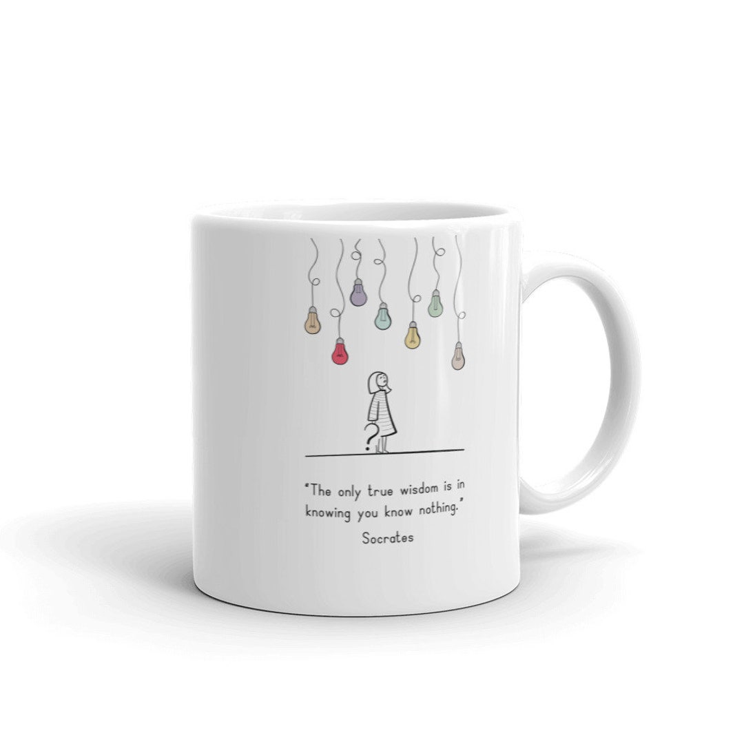 Stoic Quote Socrates Wisdom Mug, Stoic Gift Idea, 11 Ounces, 15 Ounces ...