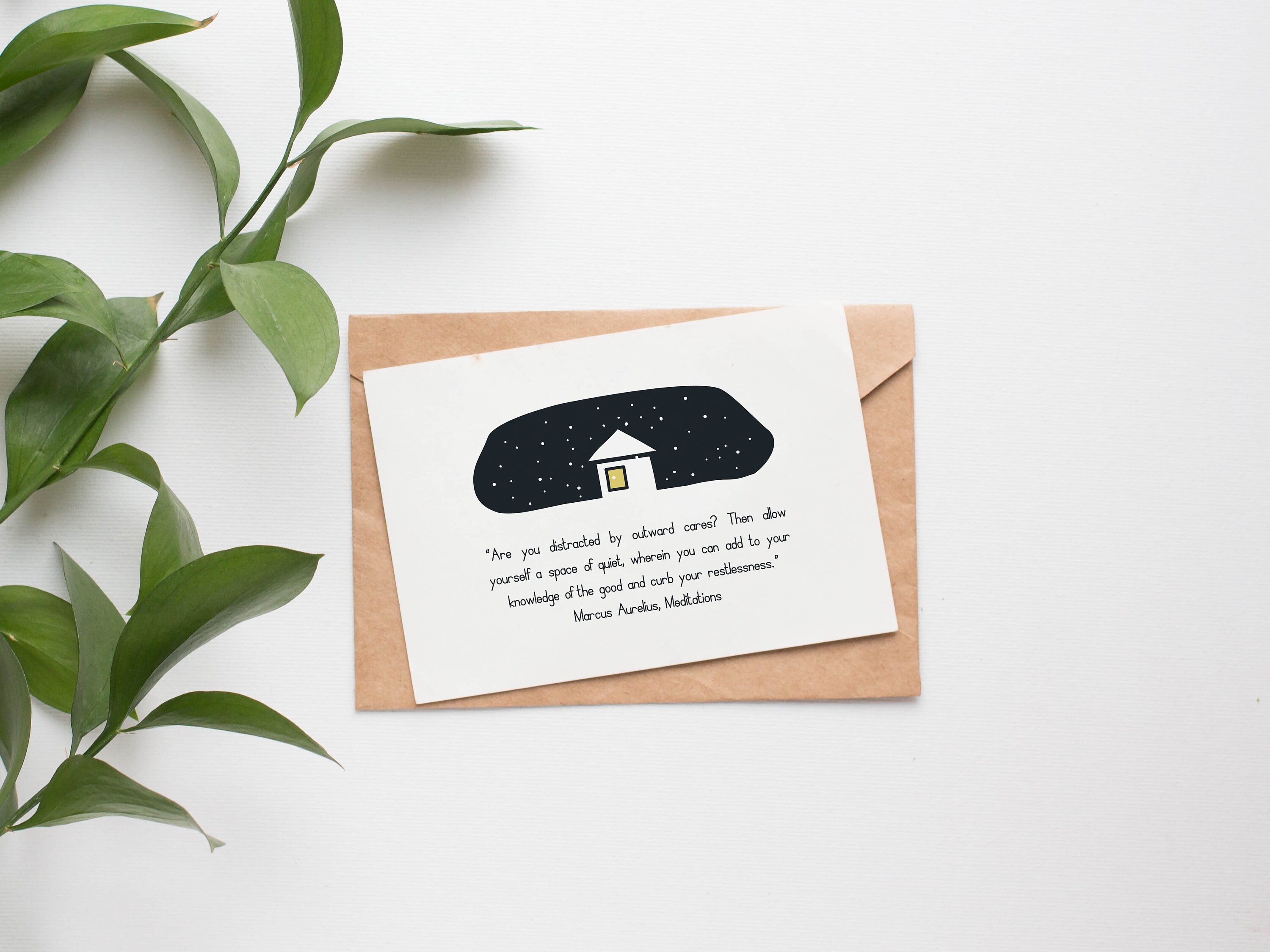 Marcus Aurelius "space of Quiet" DIY Printable Greeting Card, All ...