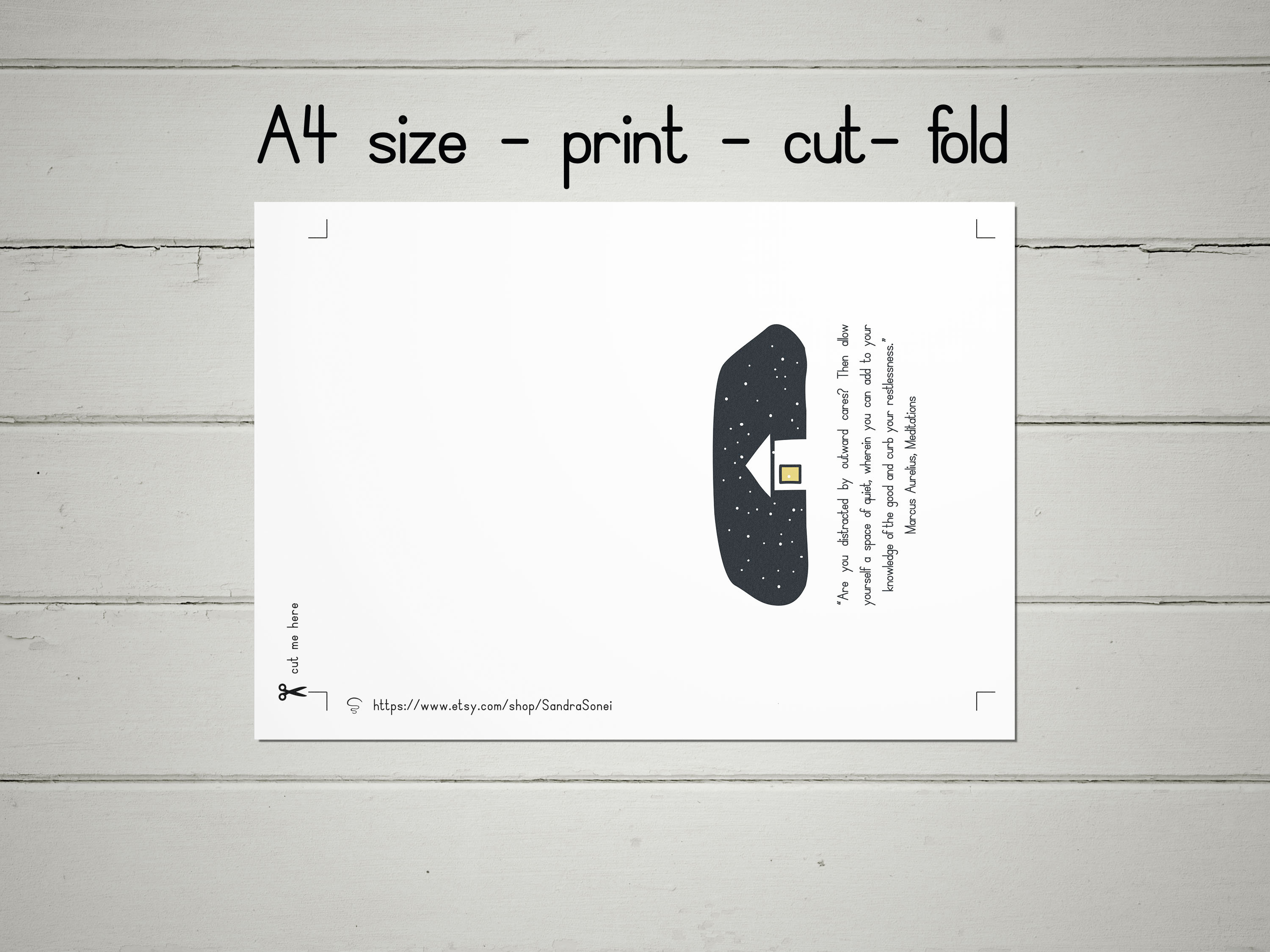 Marcus Aurelius "space of Quiet" DIY Printable Greeting Card, All ...