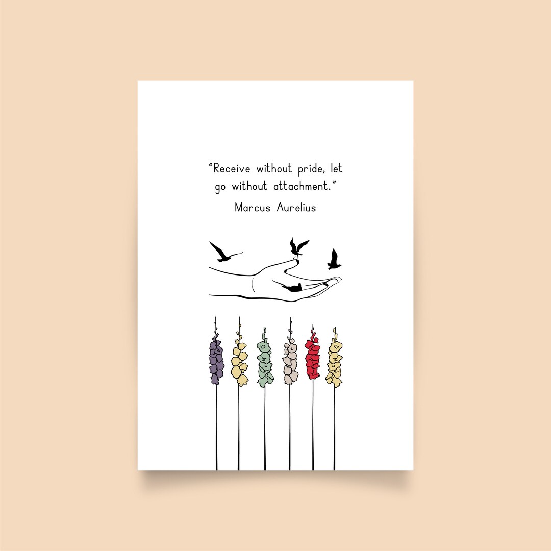 Marcus Aurelius "let Go" DIY Printable Greeting Card, All Occassions - Etsy