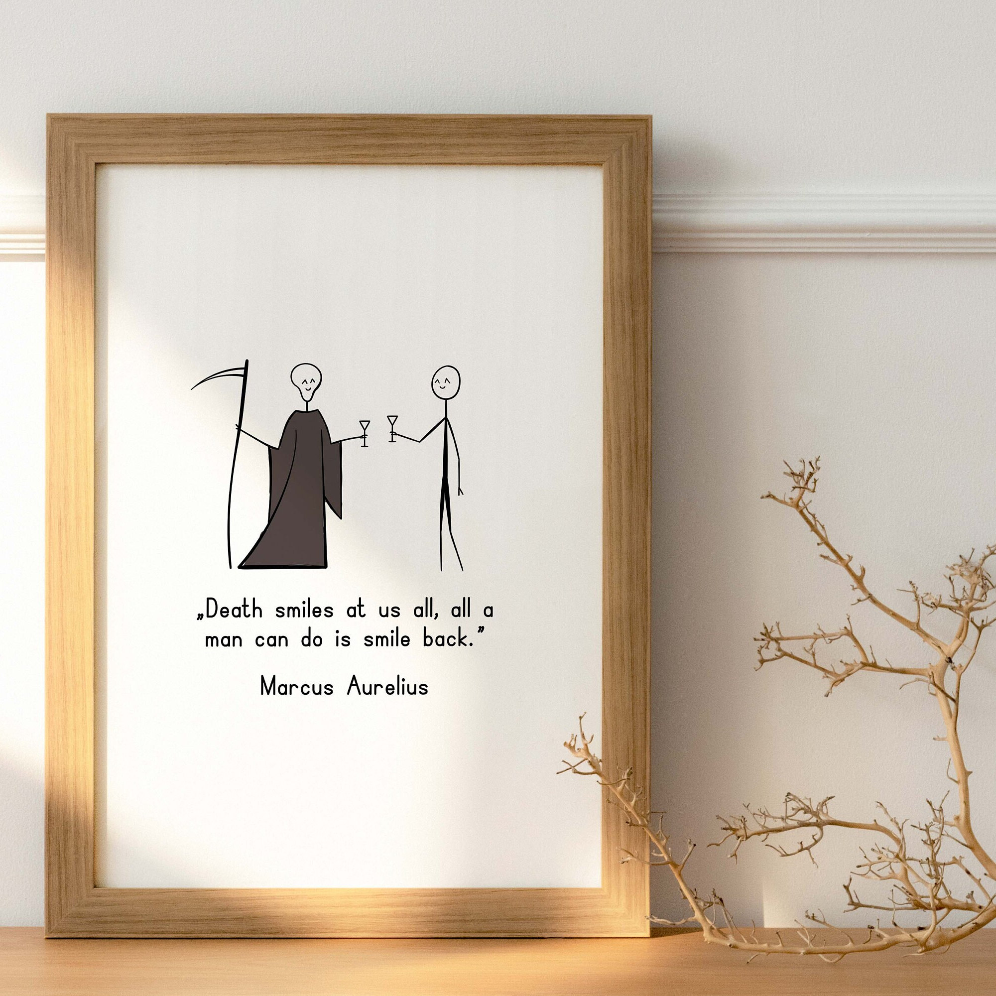 Marcus Aurelius "death" Quote Digital Print, Quotes About Life, Wall ...