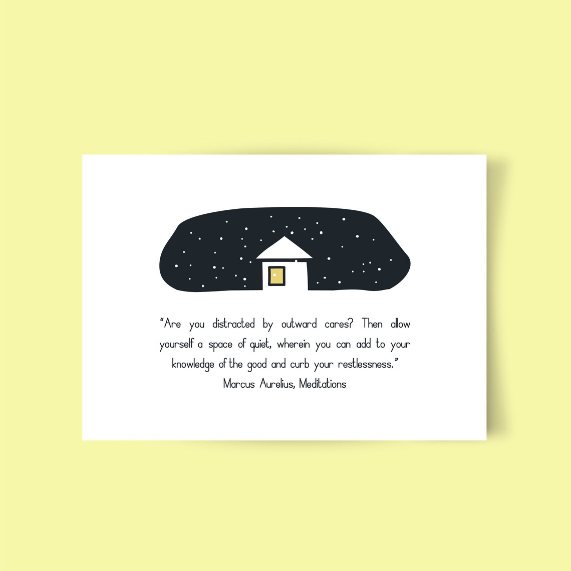 Marcus Aurelius "space of Quiet" DIY Printable Greeting Card, All ...