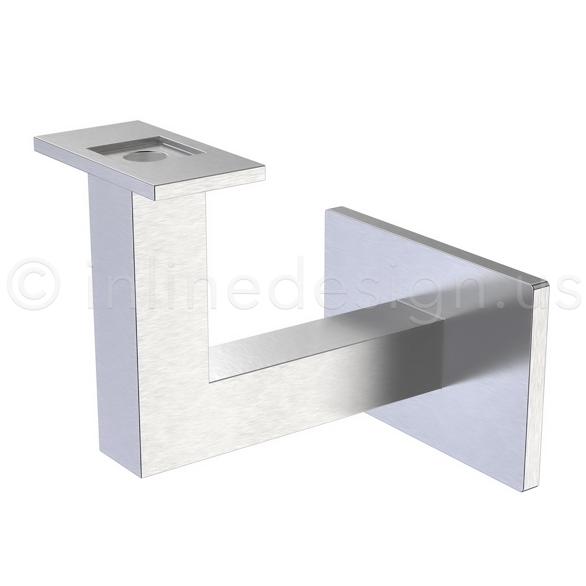 Stainless Steel Handrail Wall Bracket Square Slim by Inline Design - Etsy