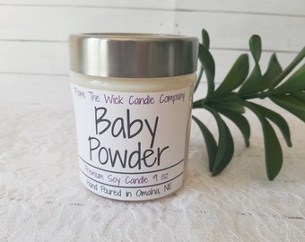 Baby Powder Scented Candle Blended Soy Candle Baby Scent - Etsy