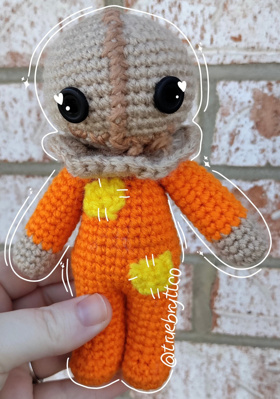 Trick R Treat Sammy Doll Crochet Crochet Doll Horror Doll Etsy