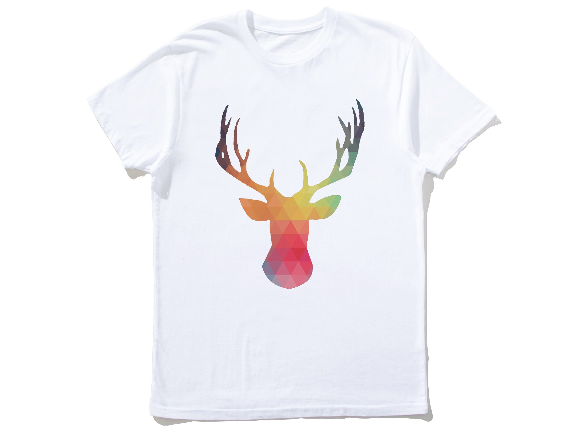 Abstract Stag White Unisex Tee T Shirt Gift Shirts Moose Deer - Etsy Israel