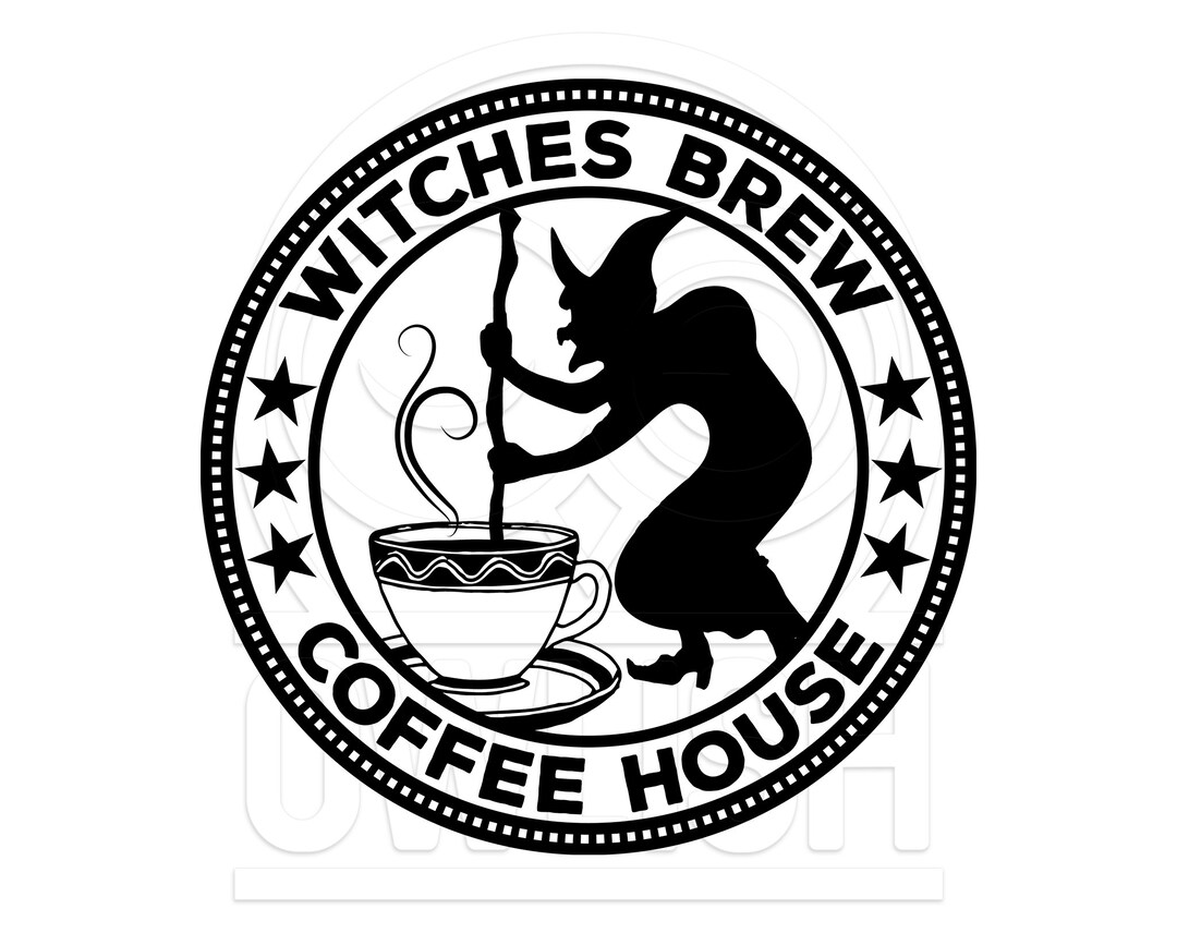 Witches Brew Coffee House Clip Art Printable Halloween Sign - Etsy
