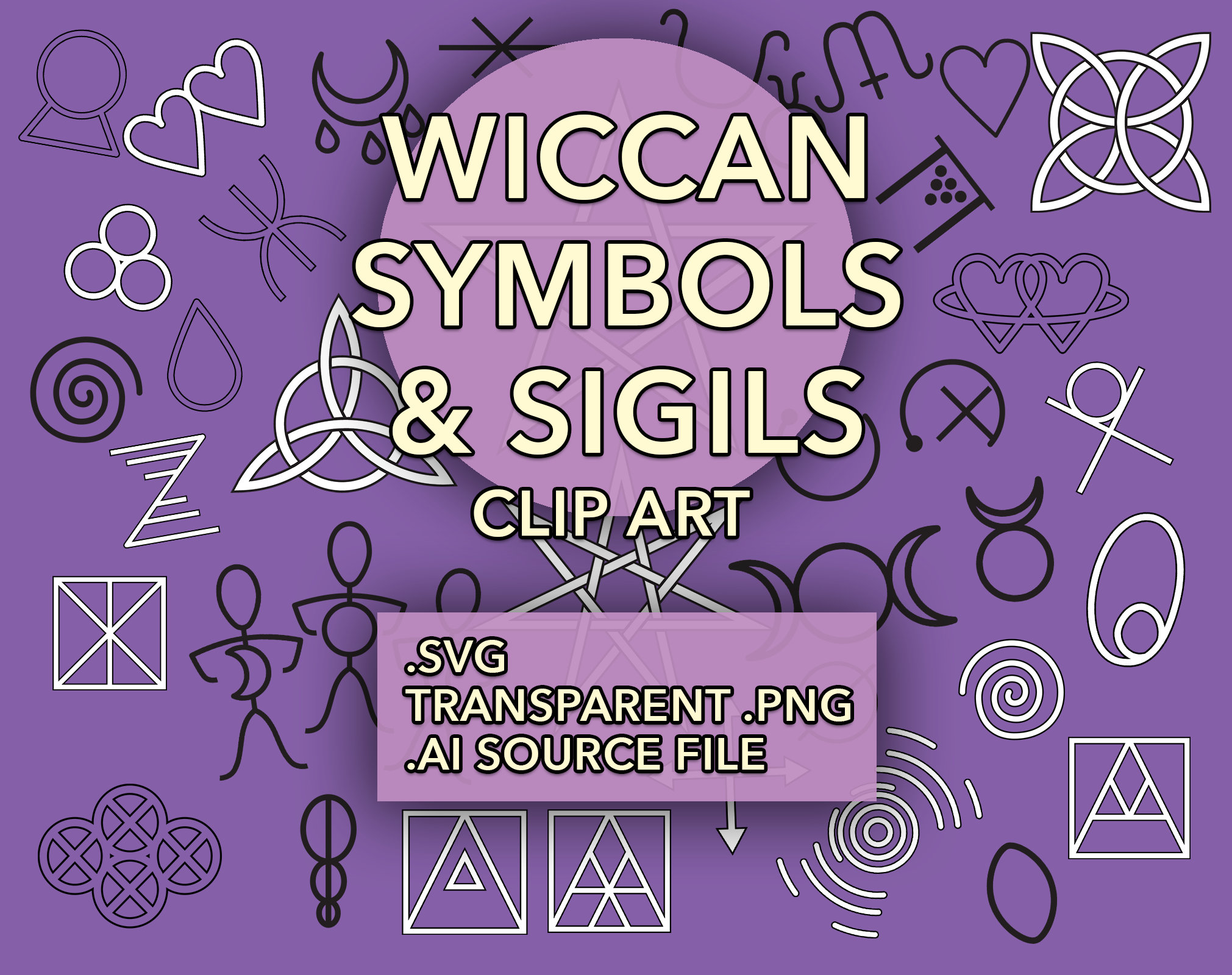 Wiccan Sigils & Symbols Clip Art Vector - Etsy