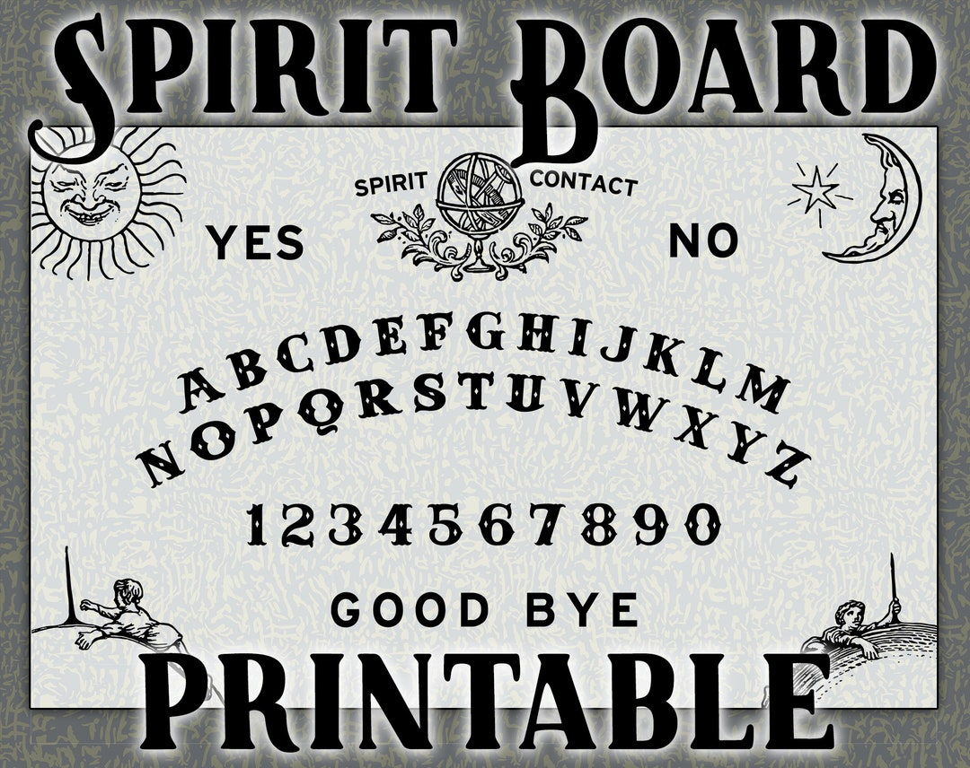 Printable Spirit Board / Ouija Template - Pdf, Svg, Png, Ai - Etsy