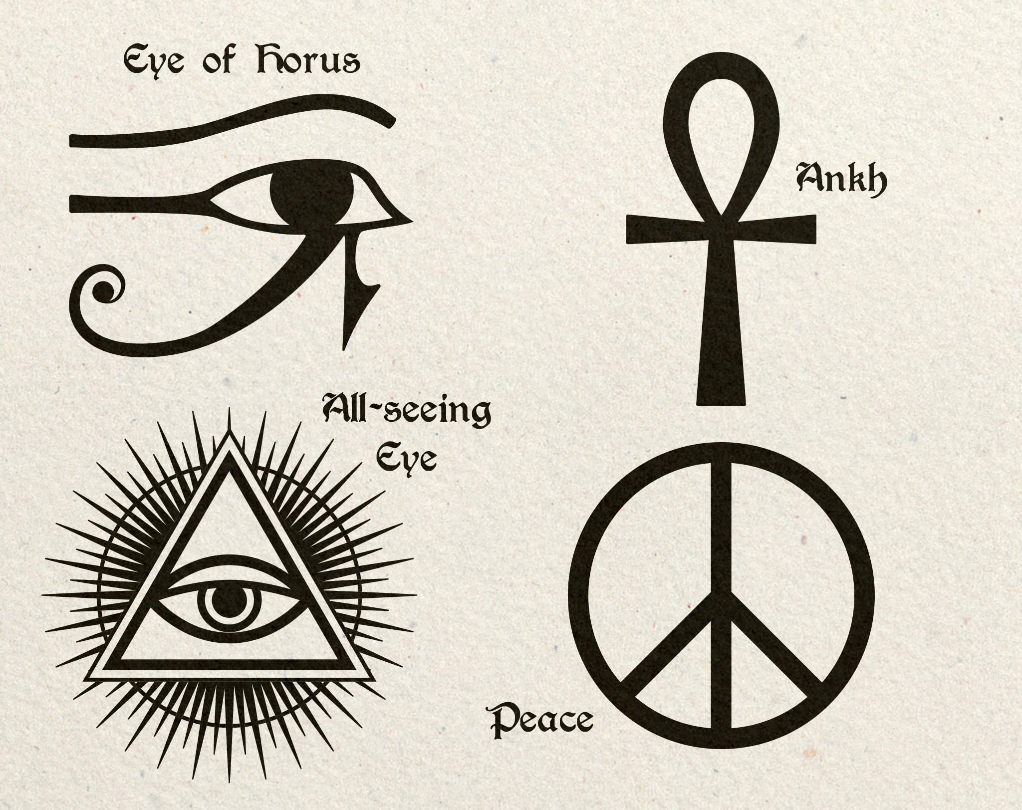 15 Religious, Esoteric & Occult Symbols Vector Clip Art - Etsy