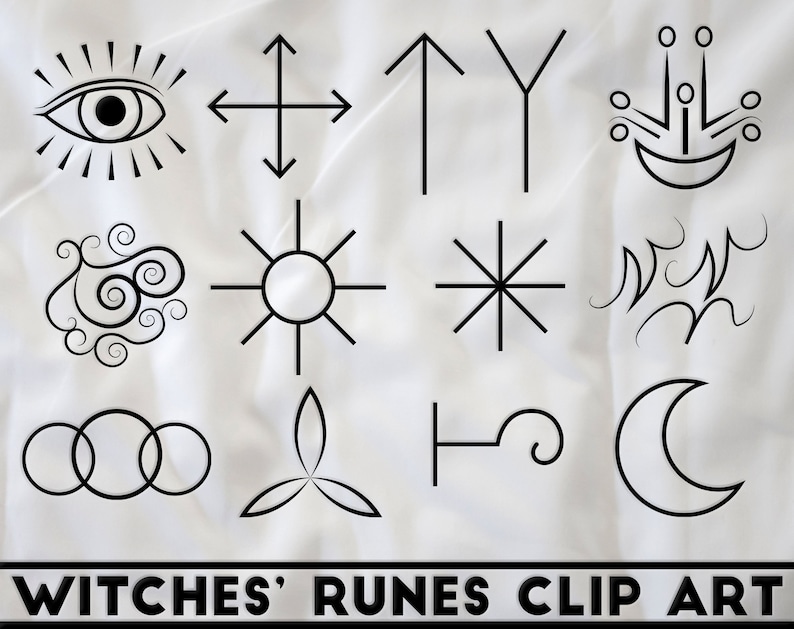 Witches Runes Clip Art - Etsy