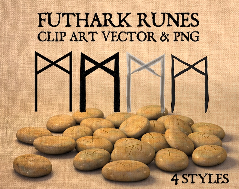 Norse Runes Clip Art Vector and PNG - Etsy