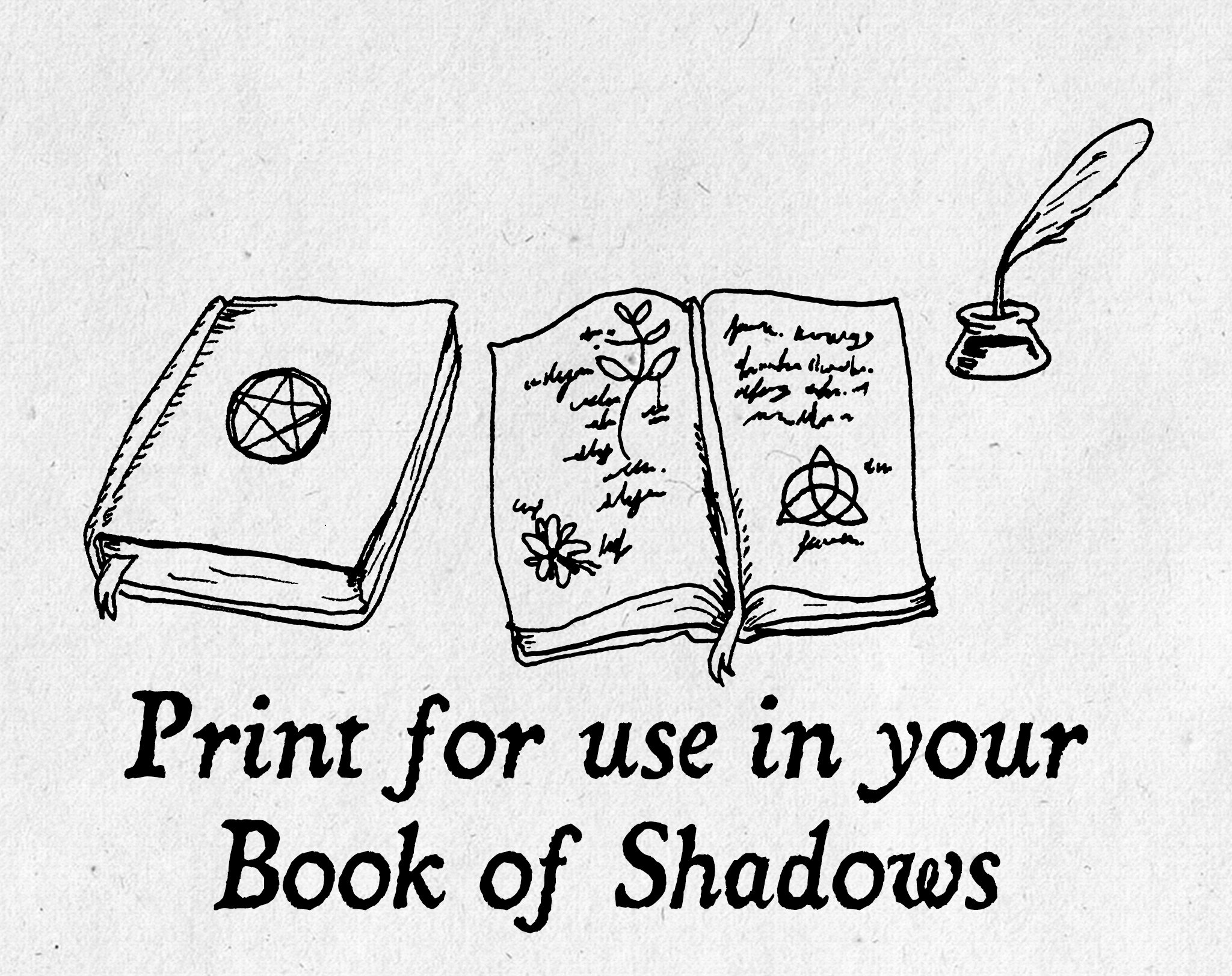VOL 2: Hand-drawn Witchcraft & Wicca Supplies Line Art in Vector and ...