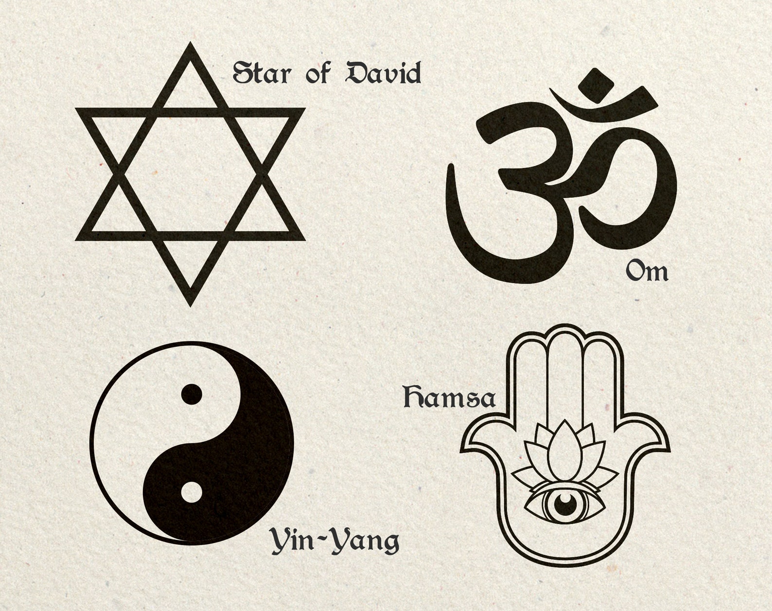 15 Religious Esoteric & Occult Symbols Vector Clip (Instant Download ...