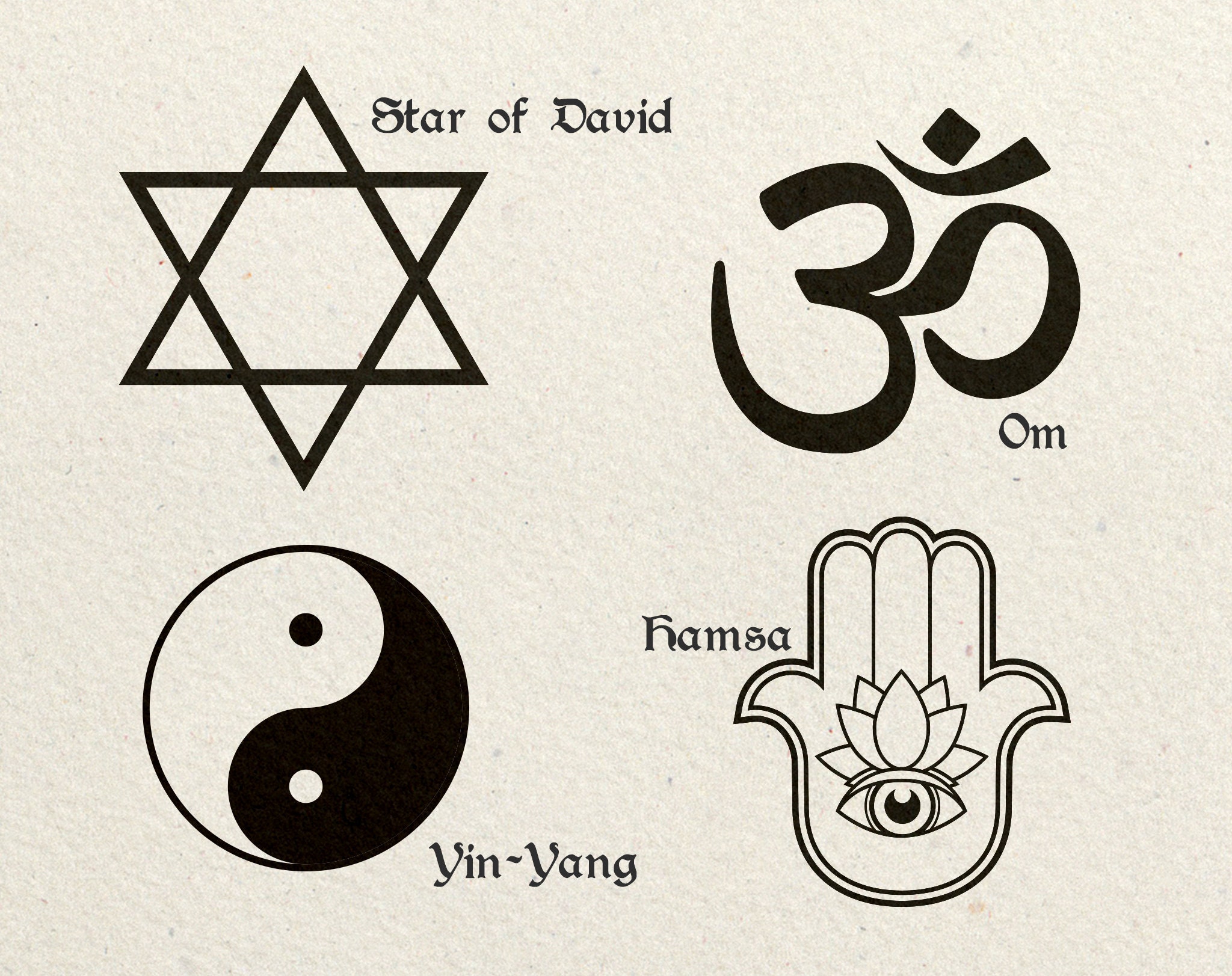 15 Religious Esoteric & Occult Symbols Vector Clip Art - Etsy