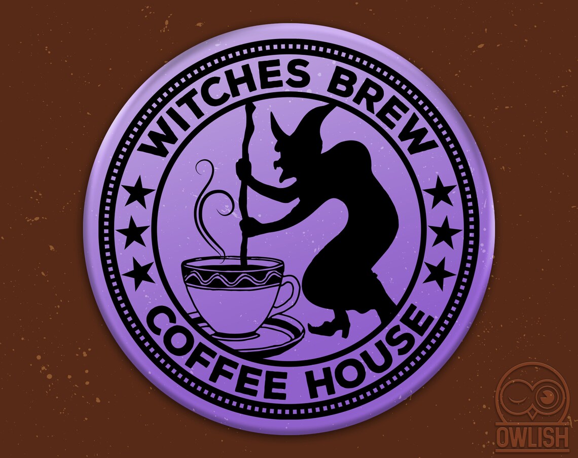 Witches Brew Coffee House Clip Art Printable Halloween Sign - Etsy