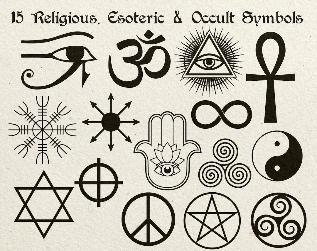 15 Religious, Esoteric & Occult Symbols Vector Clip Art - Etsy Australia