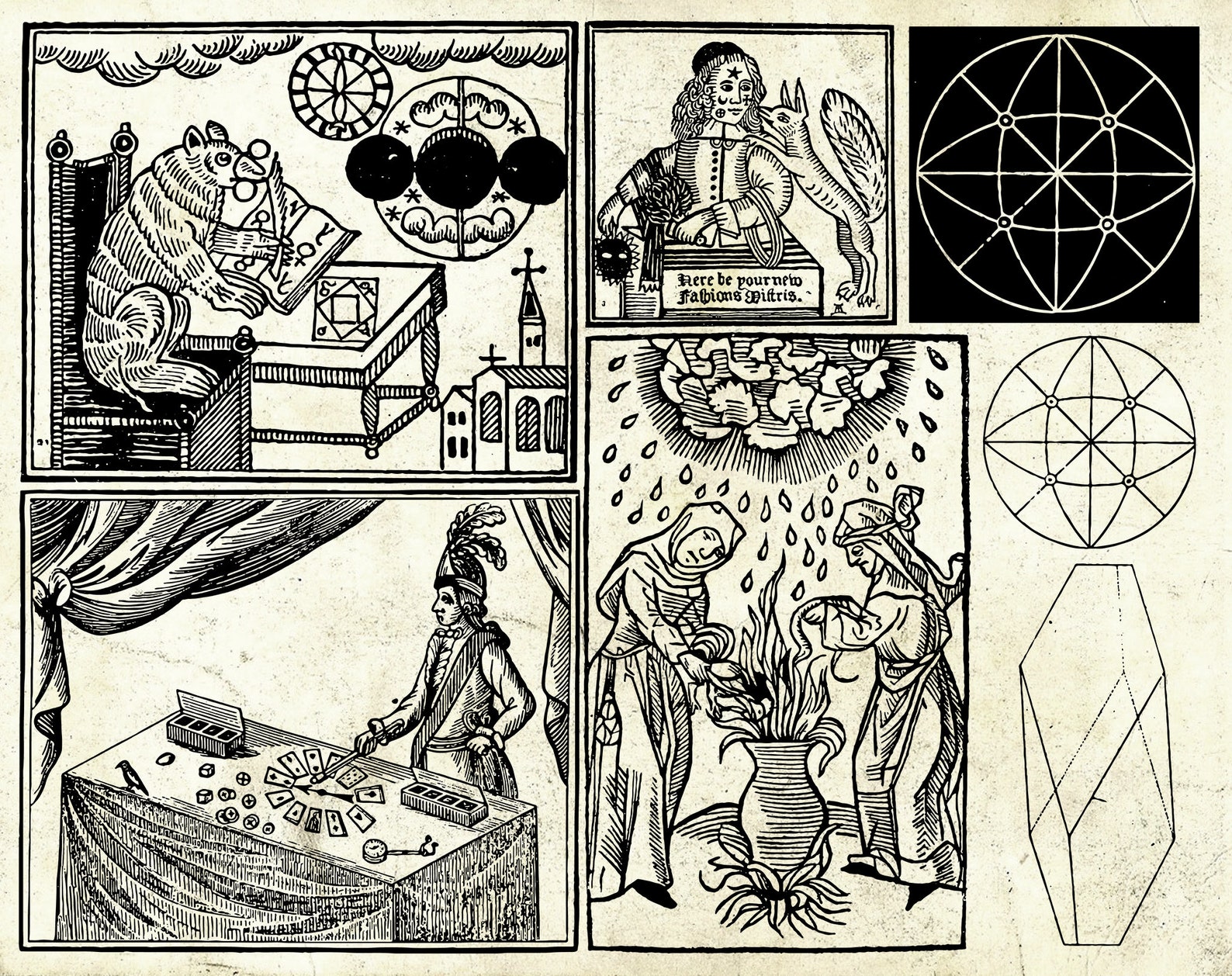 24 Vintage Occult Illustrations Vector & PNG - Etsy