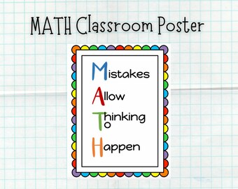 MATH TALKS BANNER Bulletin Board Math Printable Math Poster Math Wall ...