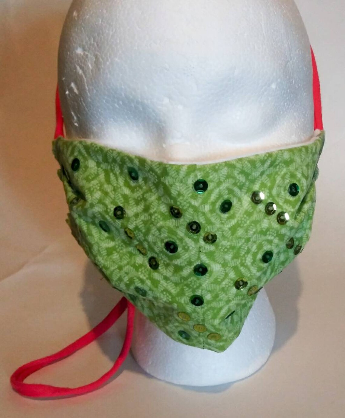 Lime 100% Cotton Face Mask W/ Felt Filter Reusable/ Washable Face Size ...