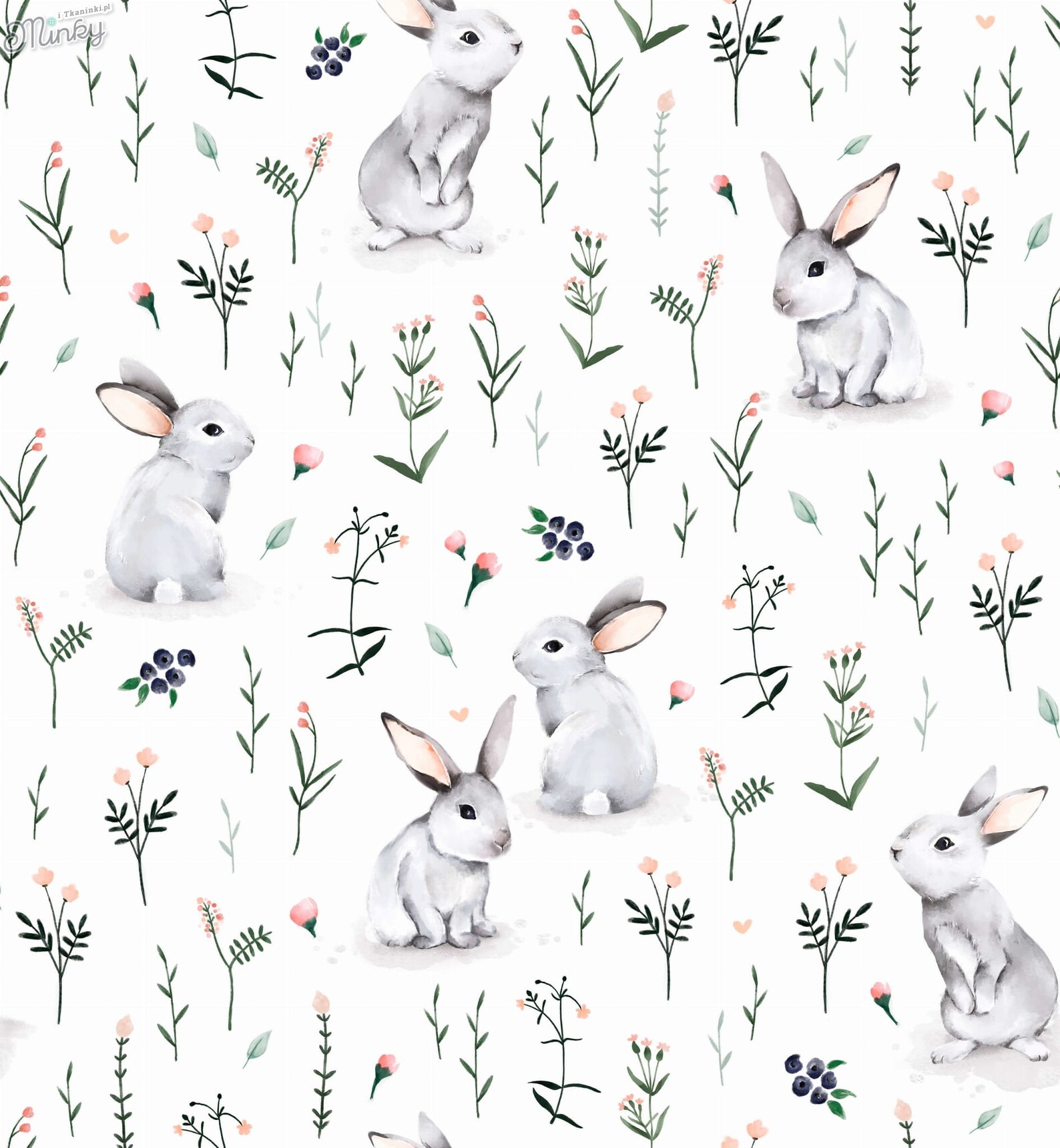 Premium Cotton Fabric Cute Rabbit Fabric for Baby Magic Garden Print ...