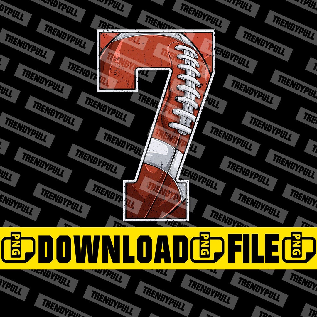 Football Birthday 7 Years Old PNG, 7th Birthday Football Lovers PNG ...