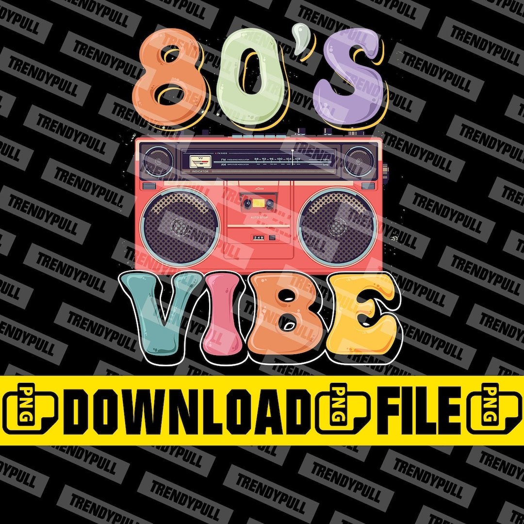 Vintage Groovy 80's Vibe PNG, Vintage Groovy Floral Design File for ...