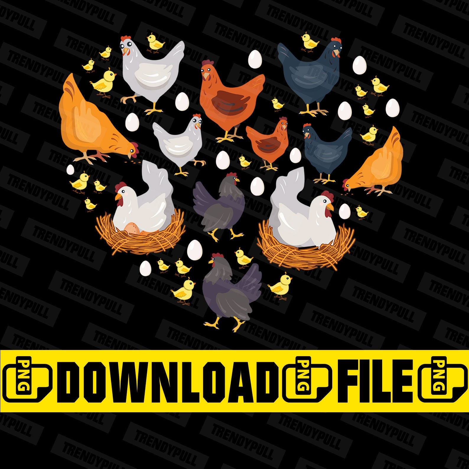 Chickens Heart PNG Digital Download, Chickens Lover PNG Chickens Heart ...