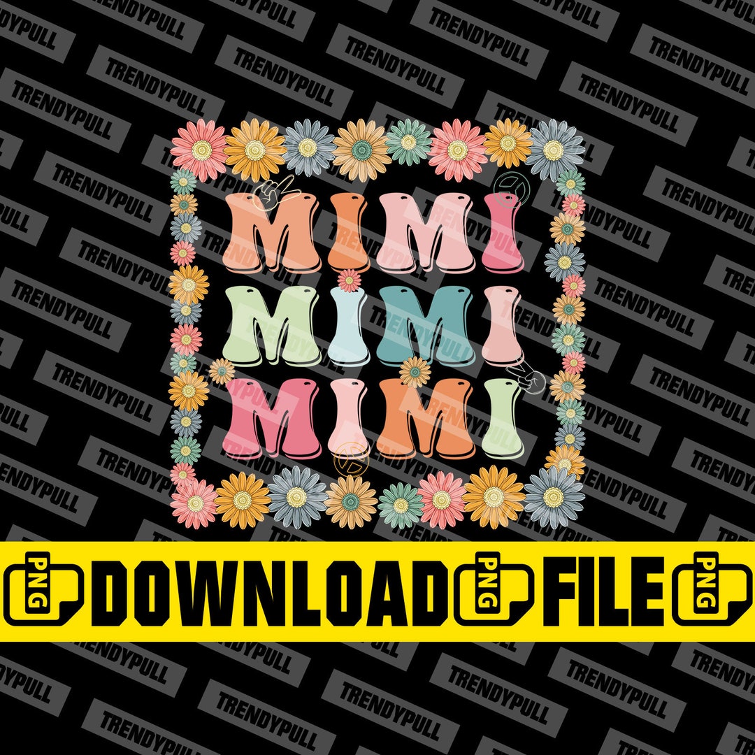 Groovy Mimi PNG, Retro Mimi PNG, Groovy Design File for Sublimation or ...